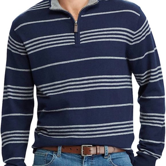 Chaps | Sweaters | Vintage 9s Chaps By Ralph Lauren Navy Blue And Gray ...